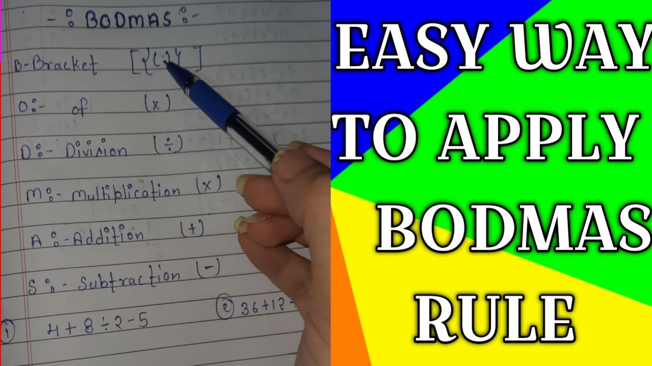 How To Apply Bodmas Rule What Is Bodmas Rule BODMAS YouTube How To Apply Bodmas Rule What Is Bodmas Rule BODMAS YouTube