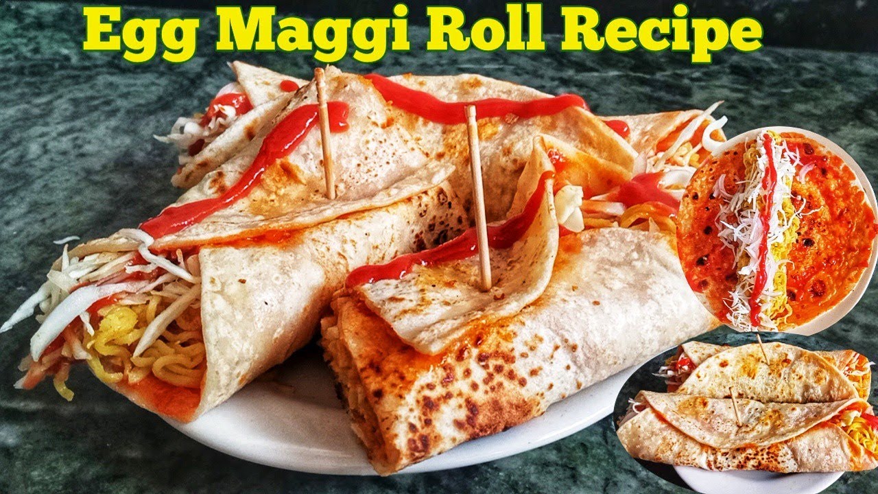 अंडा मैगी रोल | Egg Maggi Roll | Omelette Maggi Roll | How To Make ...