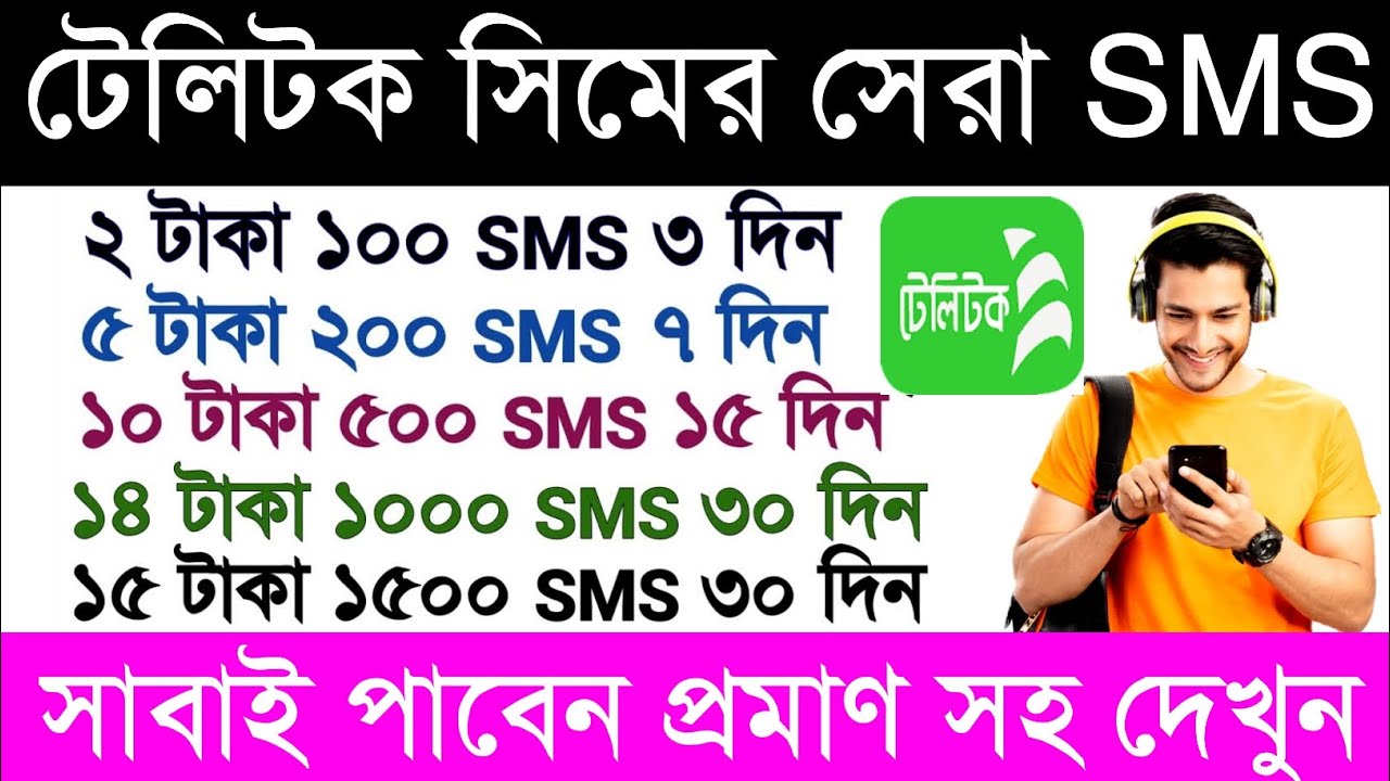 Teletalk sms pack | টেলিটক সিমে sms কেনার উপায় | Teletalk sms offer ...