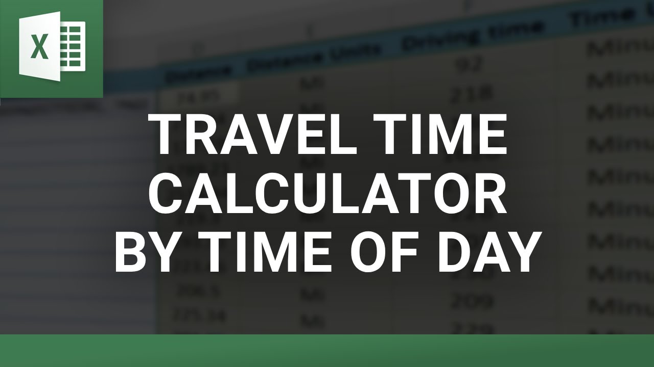 Travel Time Calculator by time of day - YouTube