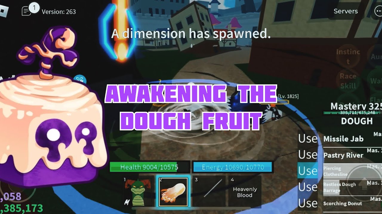 awakening the dough fruit in blox fruits | blox fruits | 🥶🔥 - YouTube