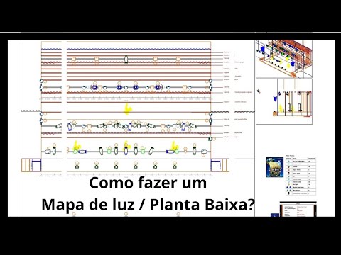 Como fazer uma mapa de luz / planta baixa? - YouTube