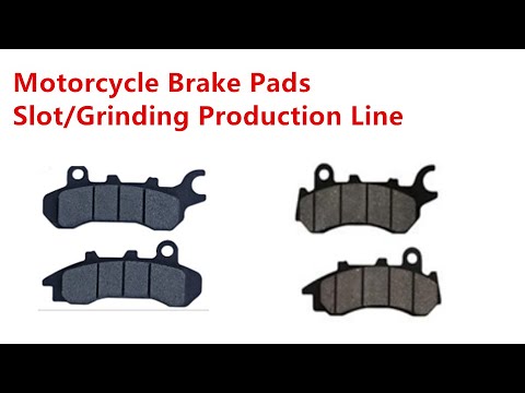 Automatic Motorcycle Brake Pads Grinding Line - YouTube