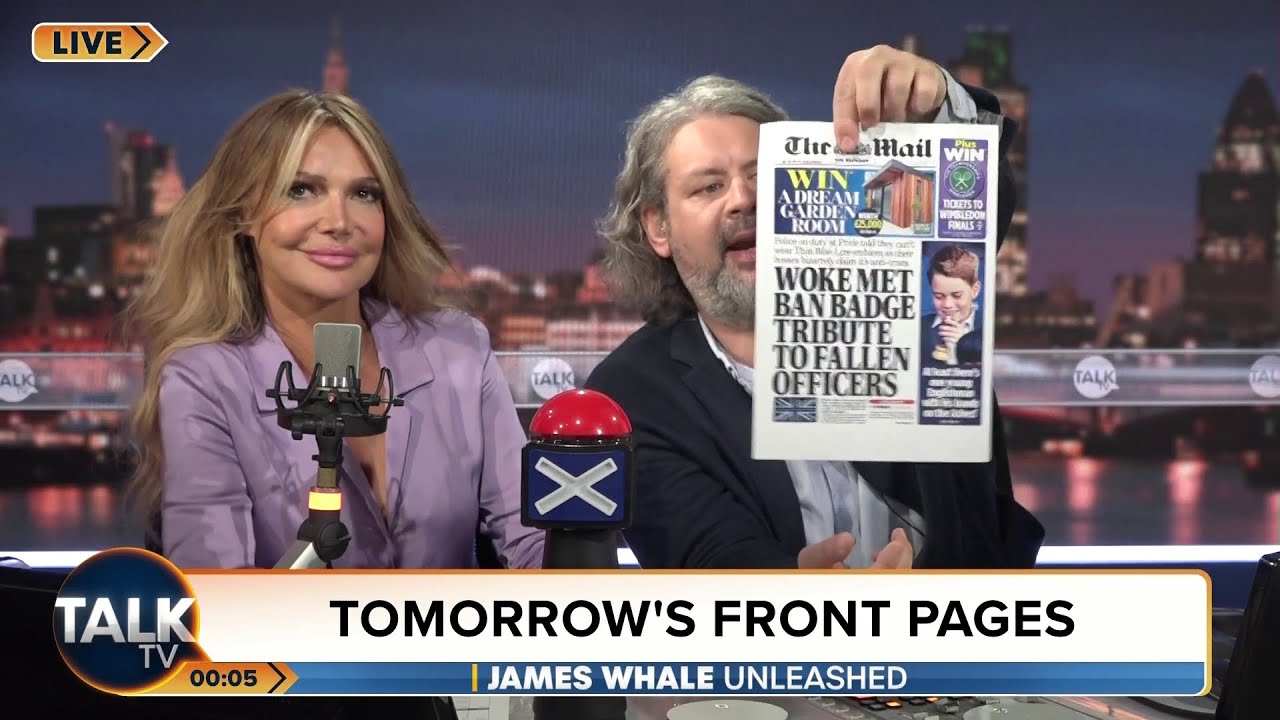 TalkTV - James Whale Unleashed with Lizzie & Ash (00BST - Paper Review ...