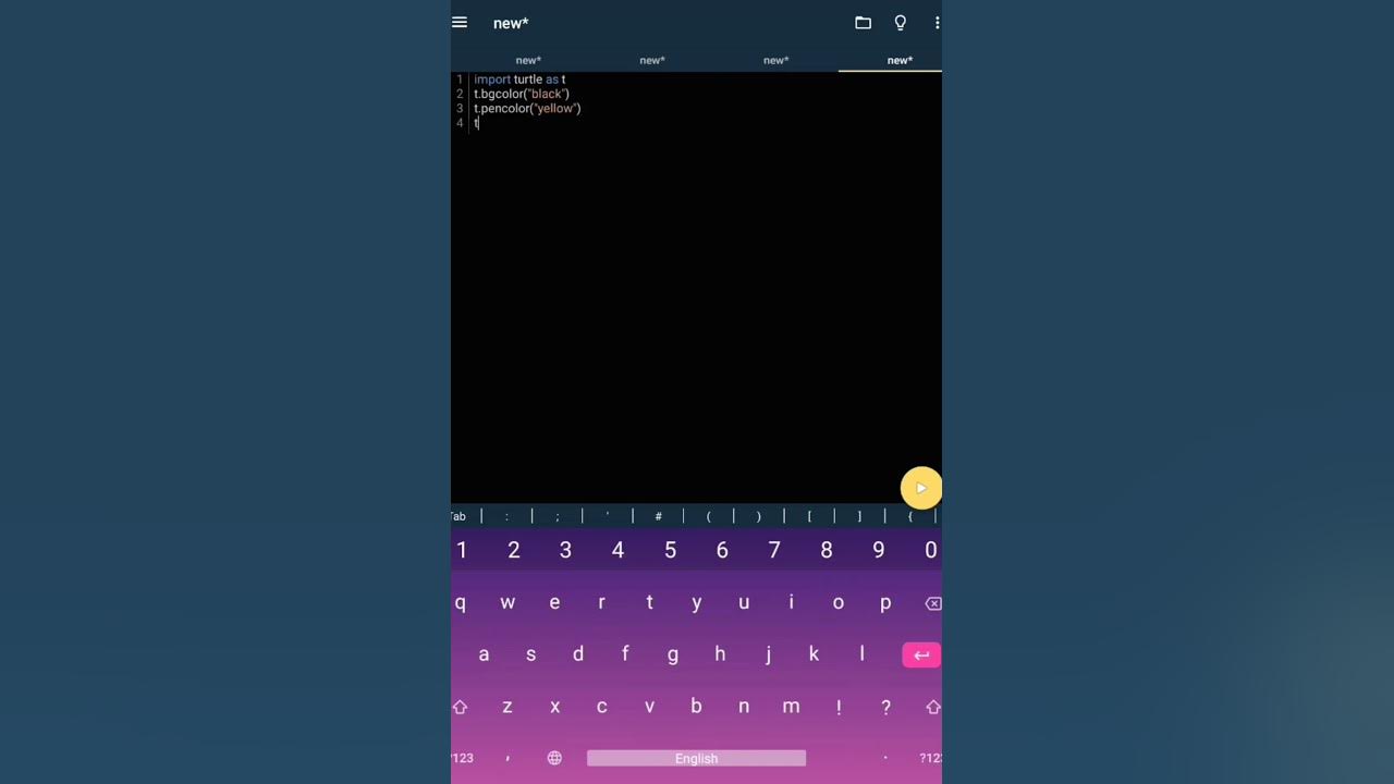 Draw Pentagon 5 Sided Shape In Math In Python On Android Using Pydroid 3 Shorts Python