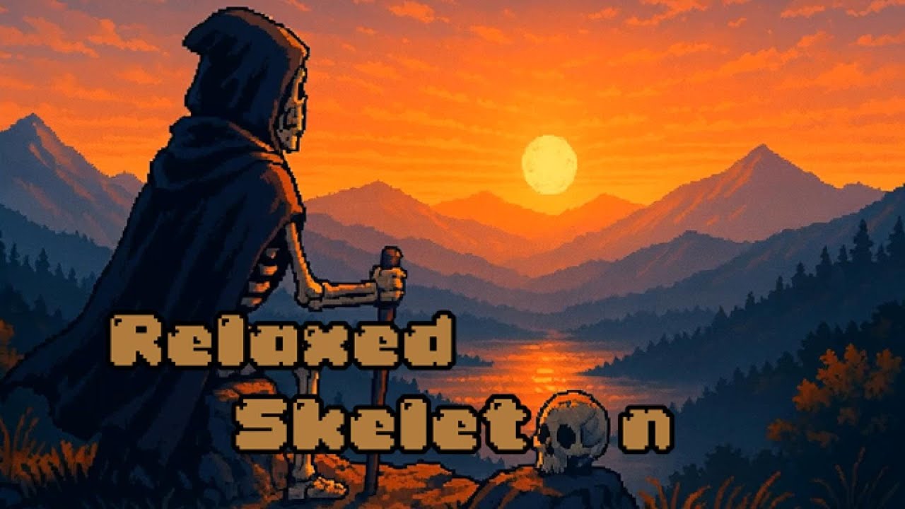 Lo-fi at the Edge of Dusk – A Skeleton’s Silent Goodbye by the Stone ...