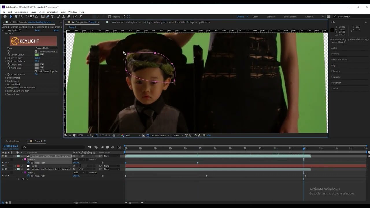 chroma key after effects - How to Remove Green Screen and match with ...