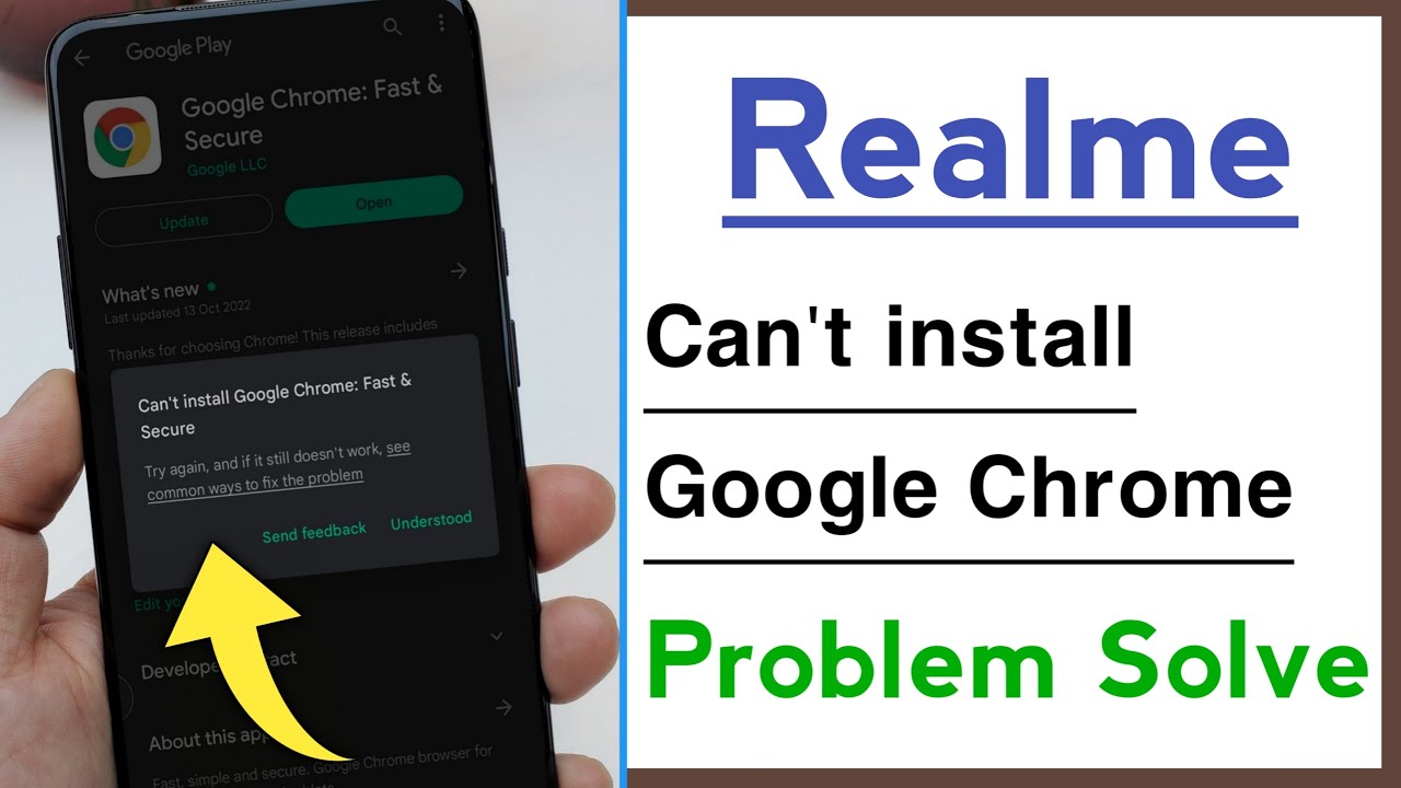 Realme Can't install Google Chrome Problem Solve - YouTube