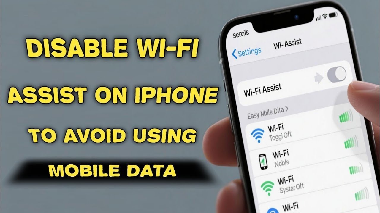 Disable Wi-Fi Assist on iPhone to avoid using mobile data - YouTube