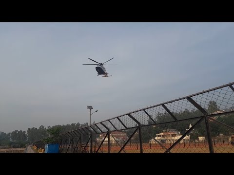 helicopter take off luhnu ground bilaspur (H.P.) - YouTube