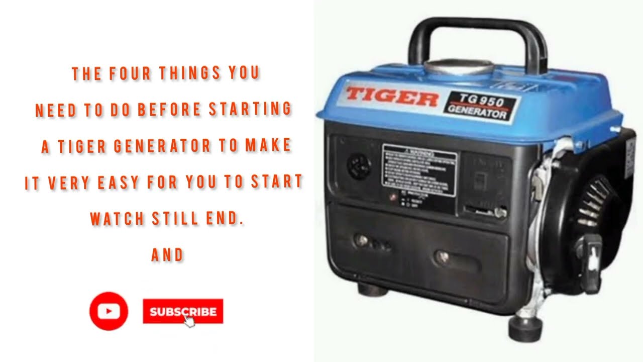 HOW TO - start a tiger generator ( 2 stroke engine) - YouTube