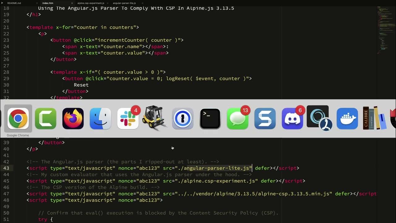 Using The Angular.js Parser To Comply With CSP In Alpine.js 3.13.5 - YouTube