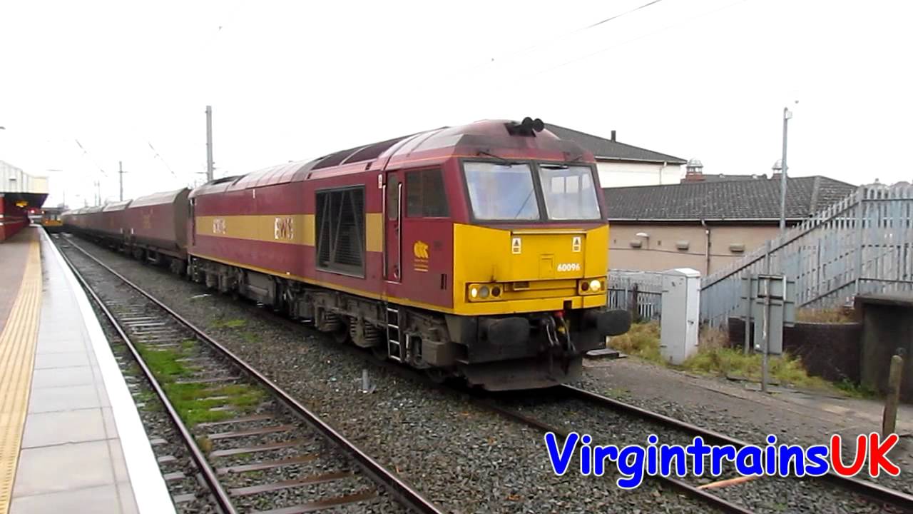EWS Class 60 60096 departing Warrington Bank Quay HD - YouTube