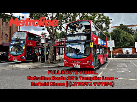 FULL ROUTE VISUAL | London Bus Route 231: Turnpike Lane Station ...