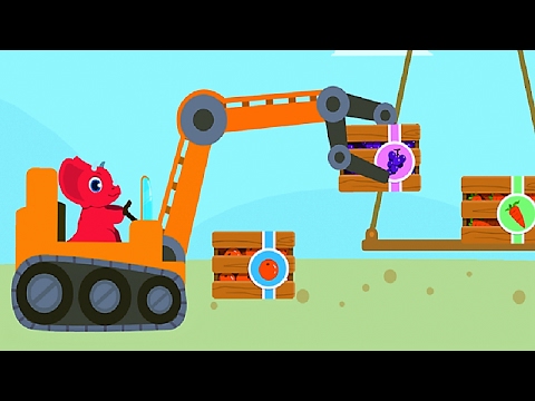 Baby Dino Play Powerful Machines - Excavator game by Yateland - YouTube