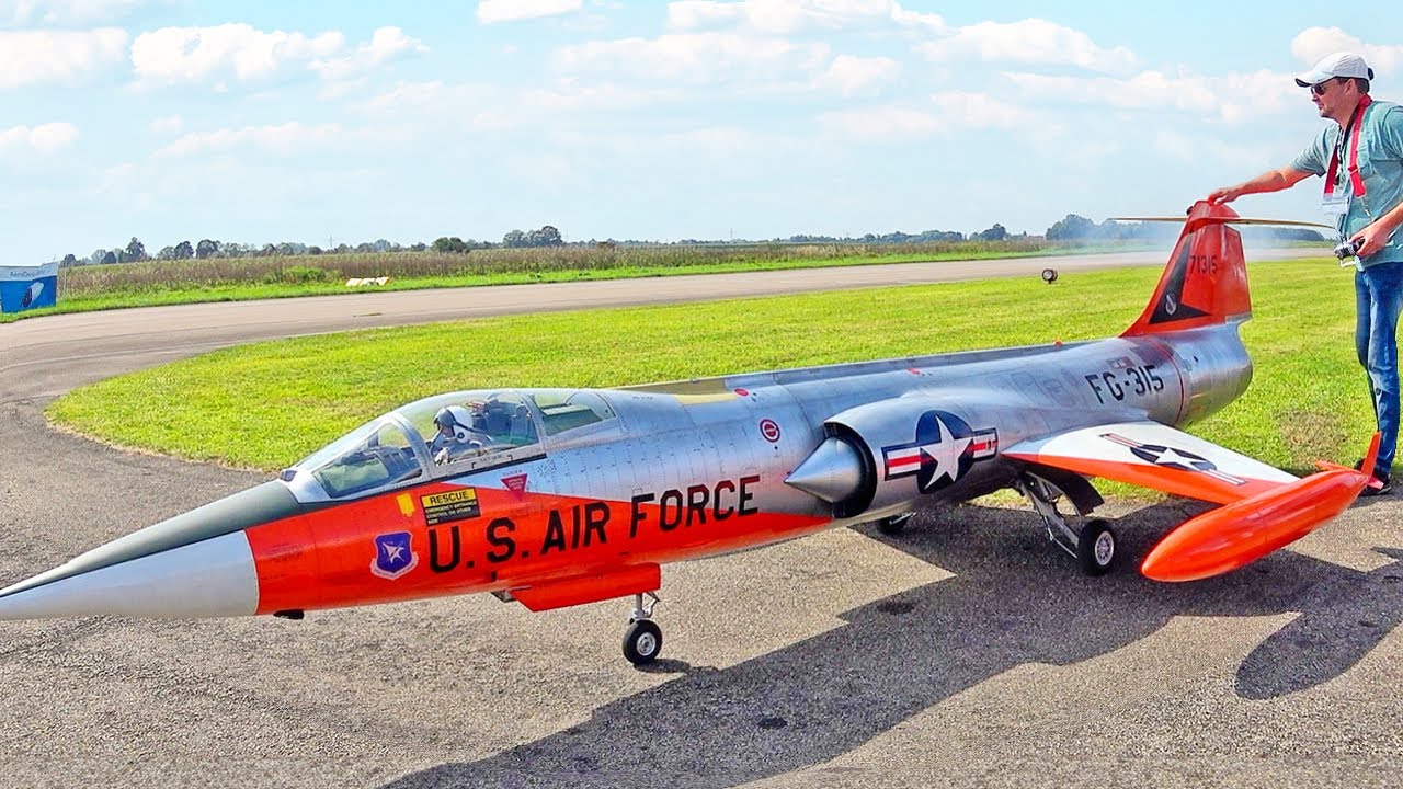 56KG XXXL F-104 STARFIGHTER RC TURBINE JET 1:3 SCALE FLIGHT ...
