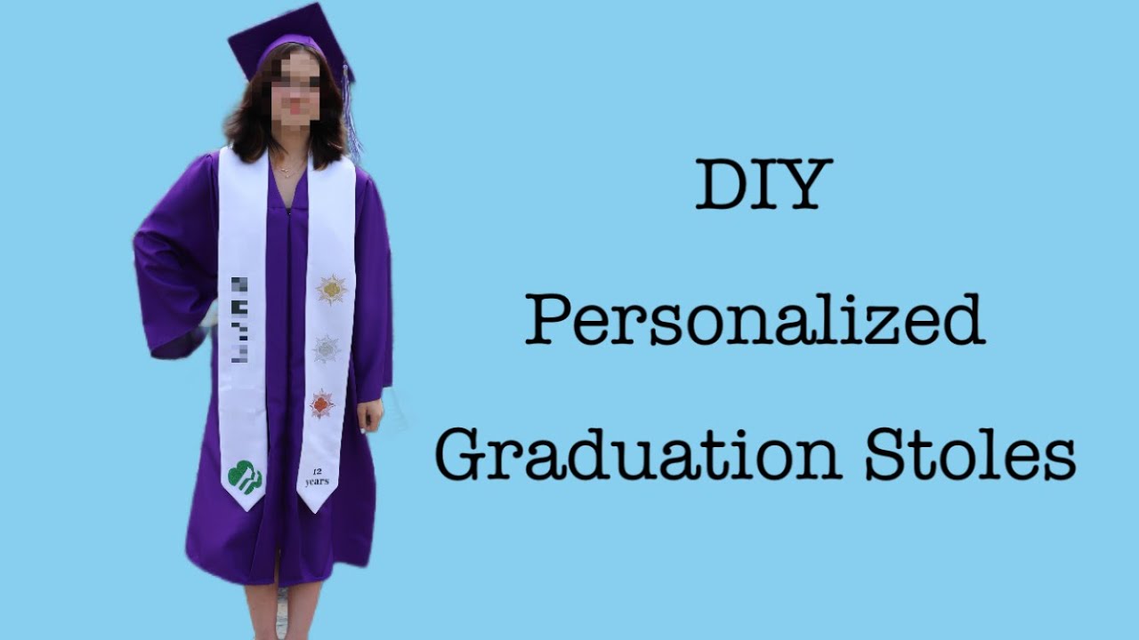DIY GRADUATION STOLES (free pattern) - YouTube