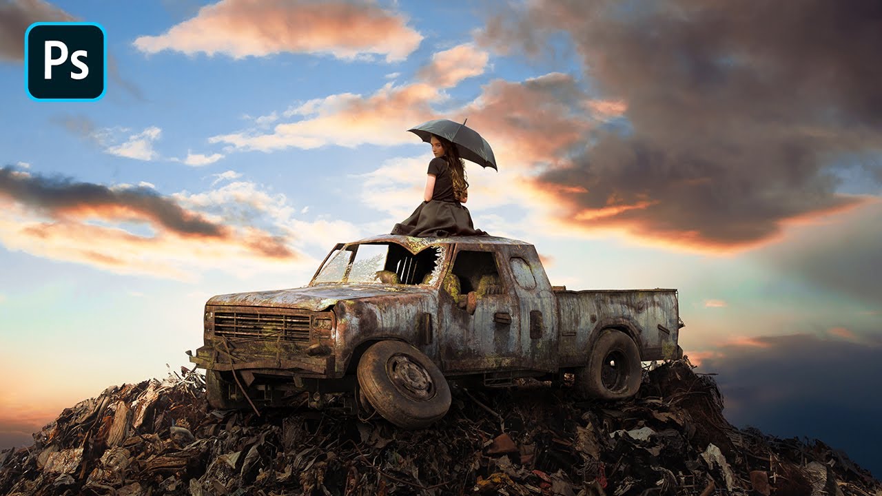 Create Photo Manipulation Pile of Rust in Photoshop - YouTube