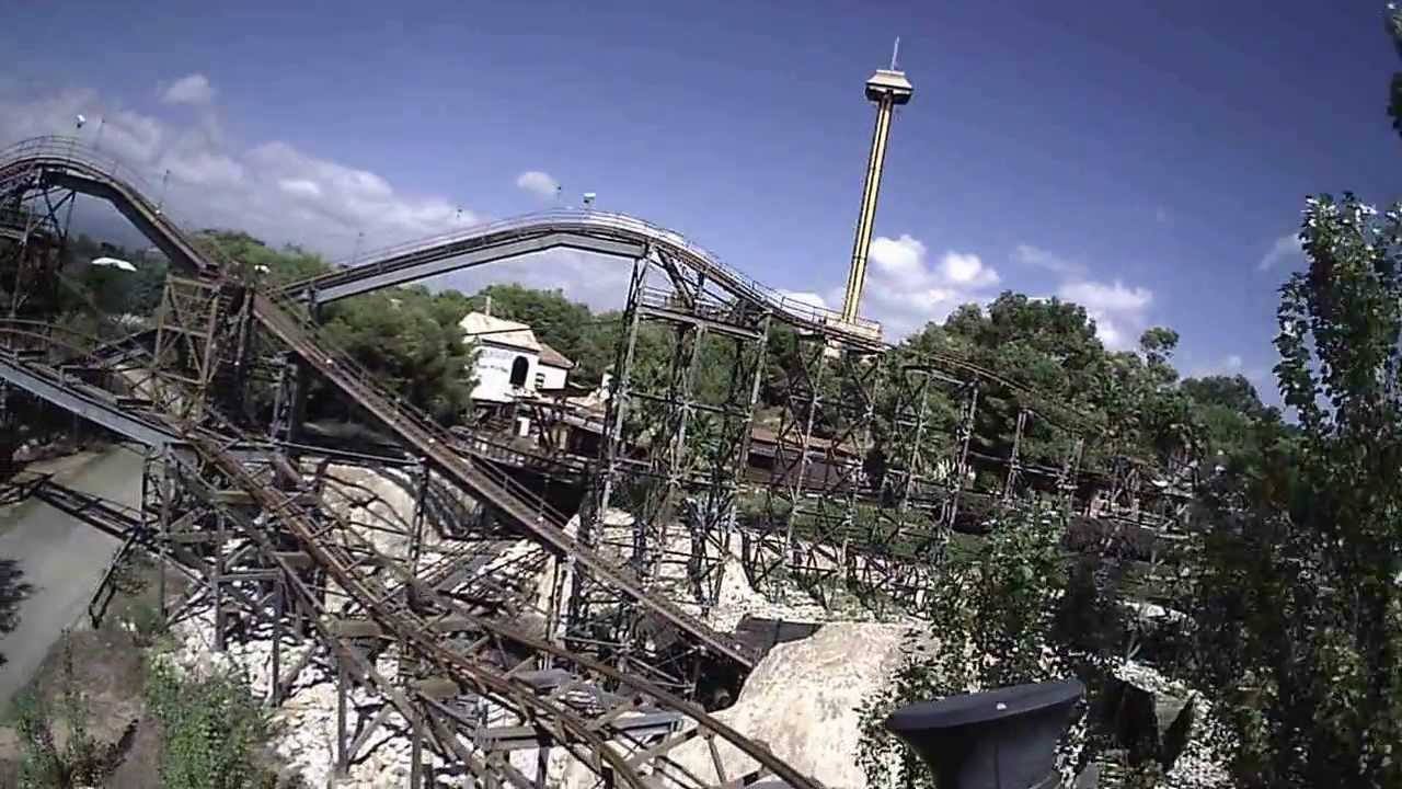 El Diablo STABILIZED - Port Aventura POV roller coaster ride front row ...