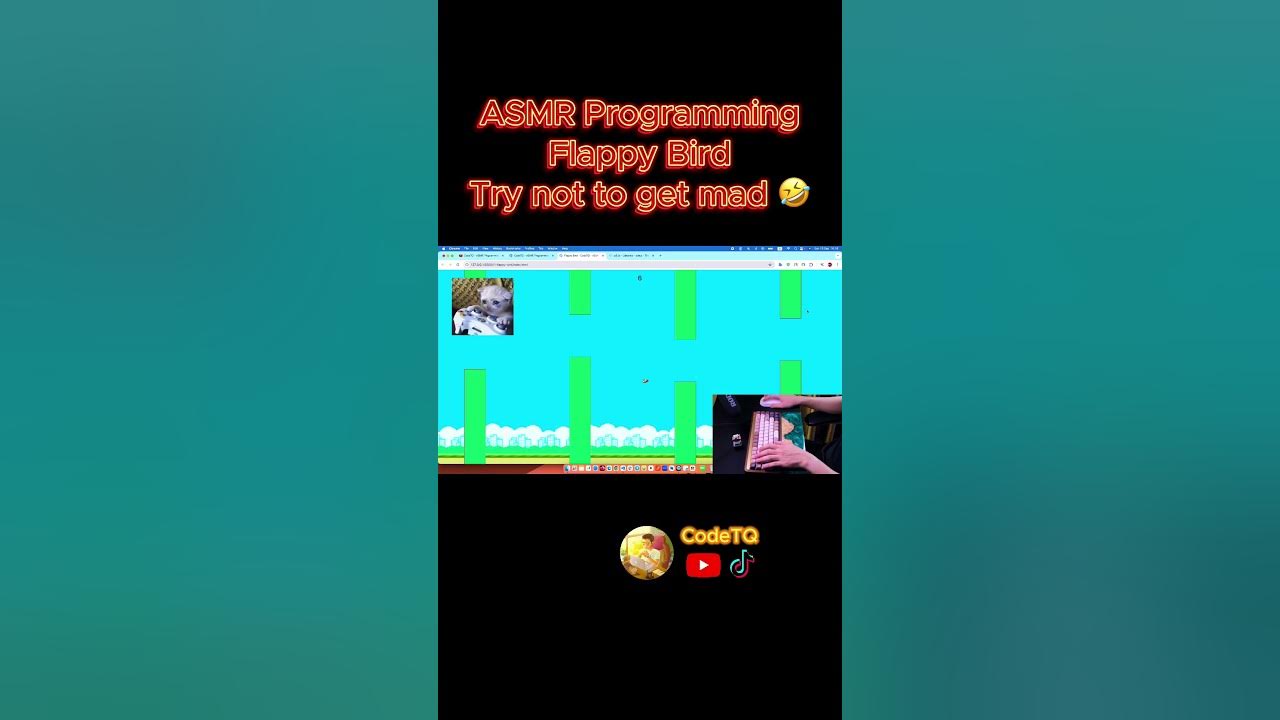 Flappy Bird With JavaScript - ASMR Programming - No Talking #programming #trending #shorts # ...