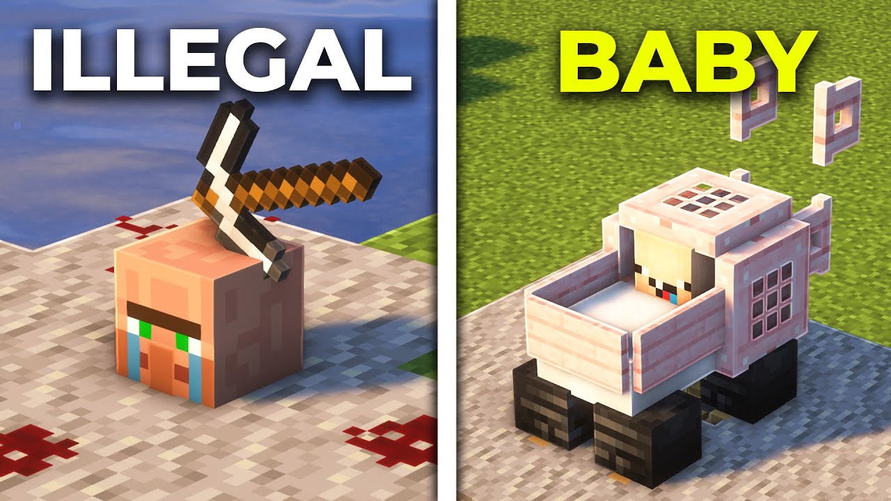 MINECRAFT: 15 Illegal Build Hacks You Didn't Know! - YouTube