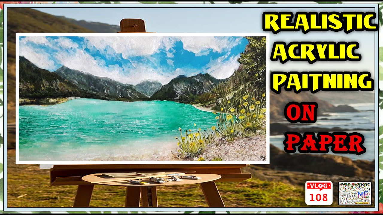 Experimenting acrylic paints on drawing paper|Realistic Acrylic ...