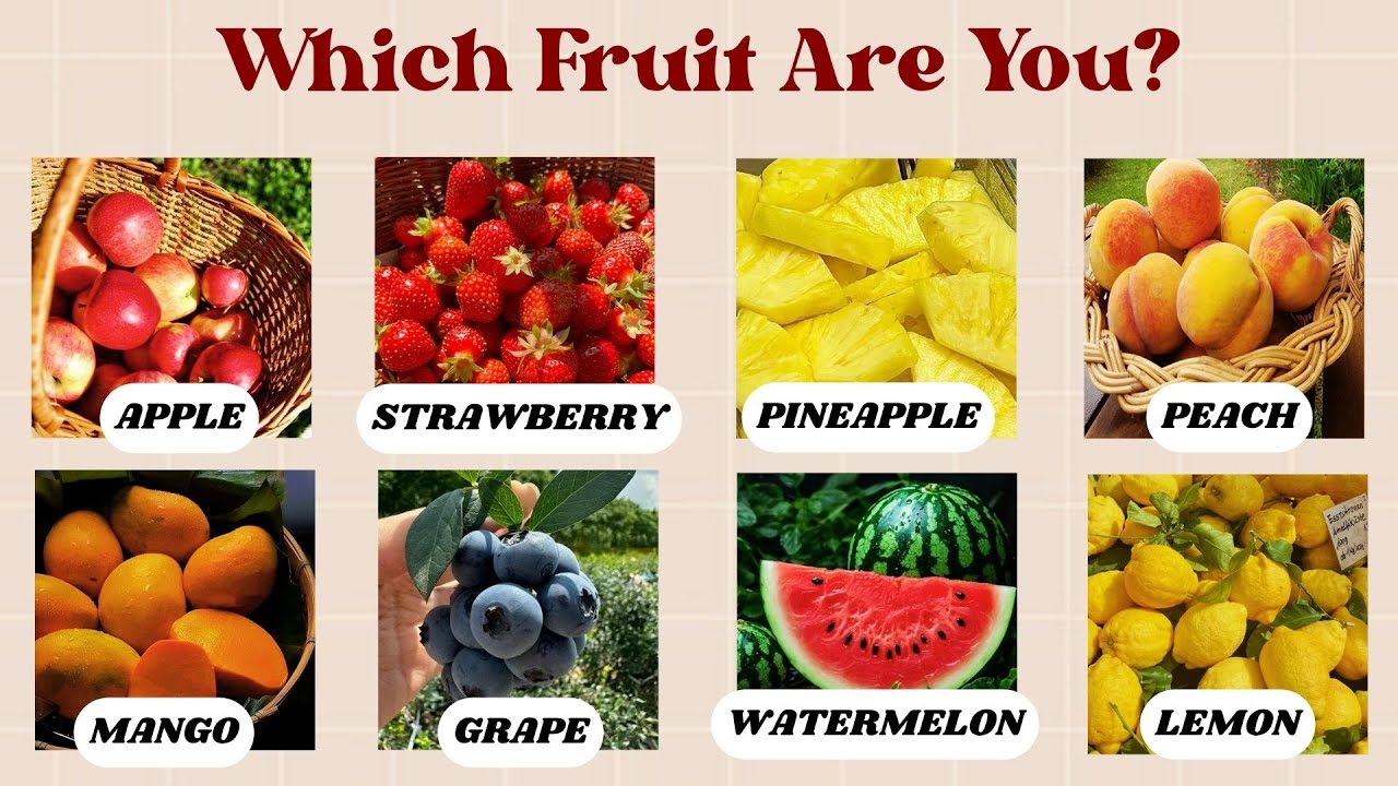 Which Fruit Are You? 🤔🍎🍋🍇 | Fun Personality Quiz | @quizgalaxtopia ...