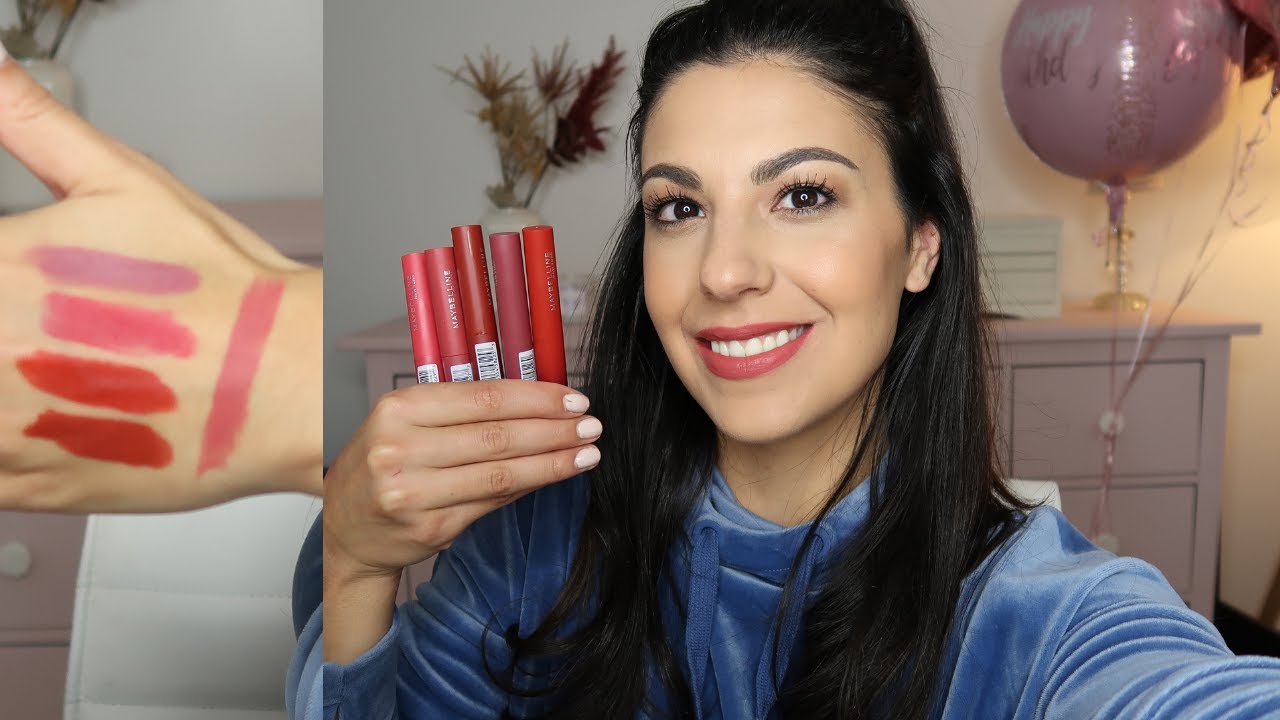 Maybelline Ultimate Slim Lipstick Review & Swatches - YouTube