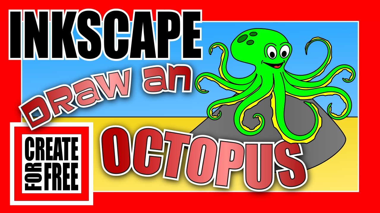 Draw A Cartoon Octopus Inkscape - YouTube