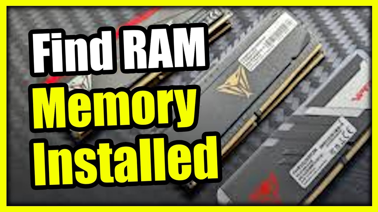 How to Find the Amount of RAM Memory is installed on Windows 11 PC ...