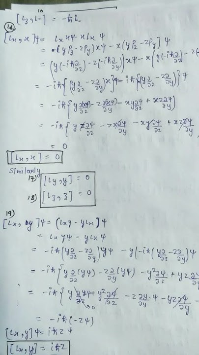 commutation relations for angular momentum # Quantum Physics. Watch full video on channel - YouTube