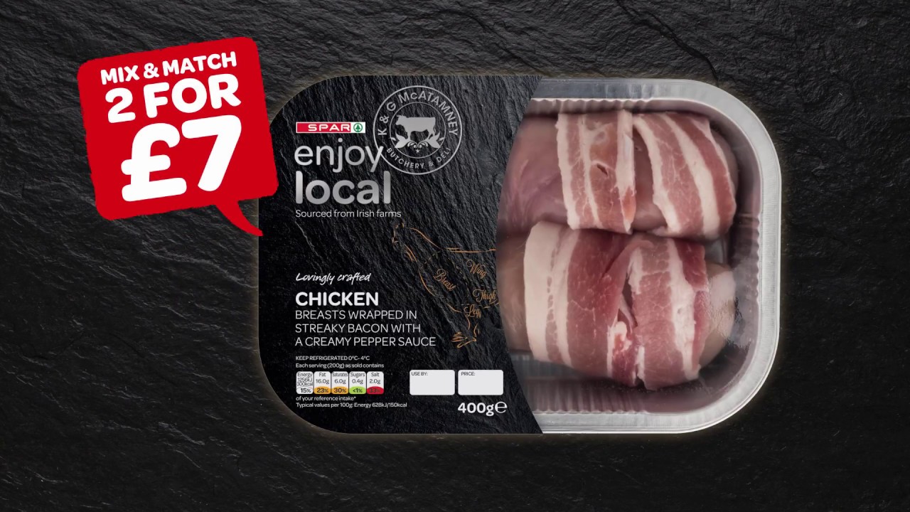 SPAR Meal Inspirations Chicken Wrapped in Bacon - YouTube