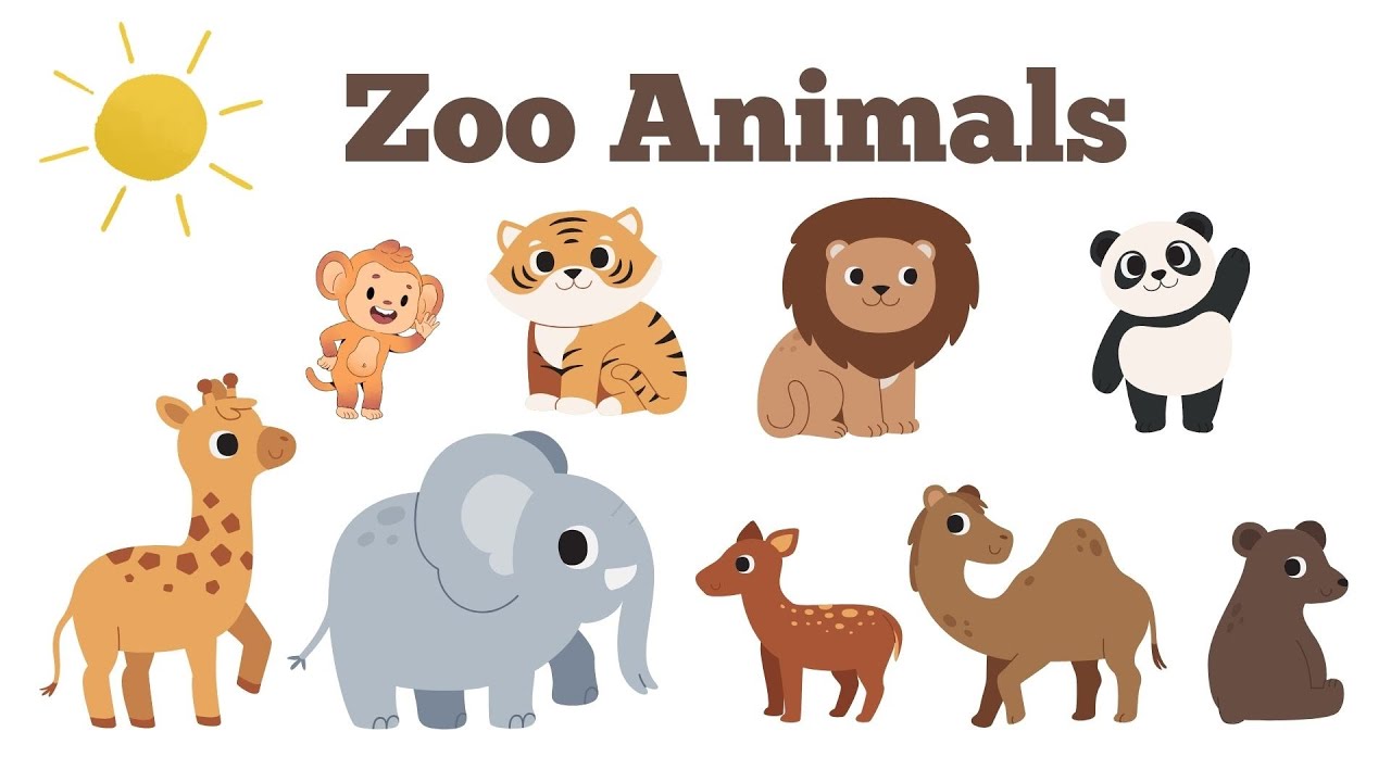 Zoo Animals Vocabulary for Kids | Elephant, Lion, Tiger and More! - YouTube