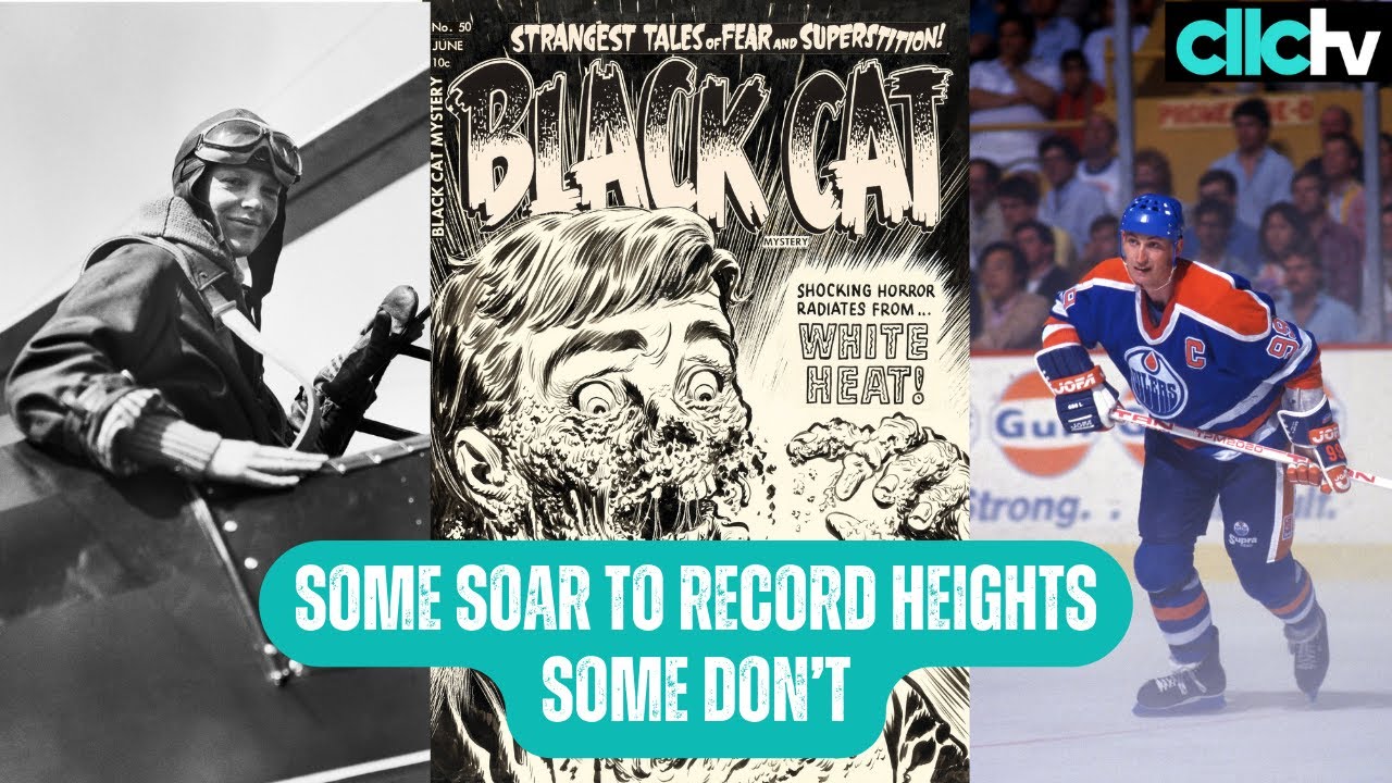 Comics commotion, Gretzky sets record and Earhart struggles - YouTube