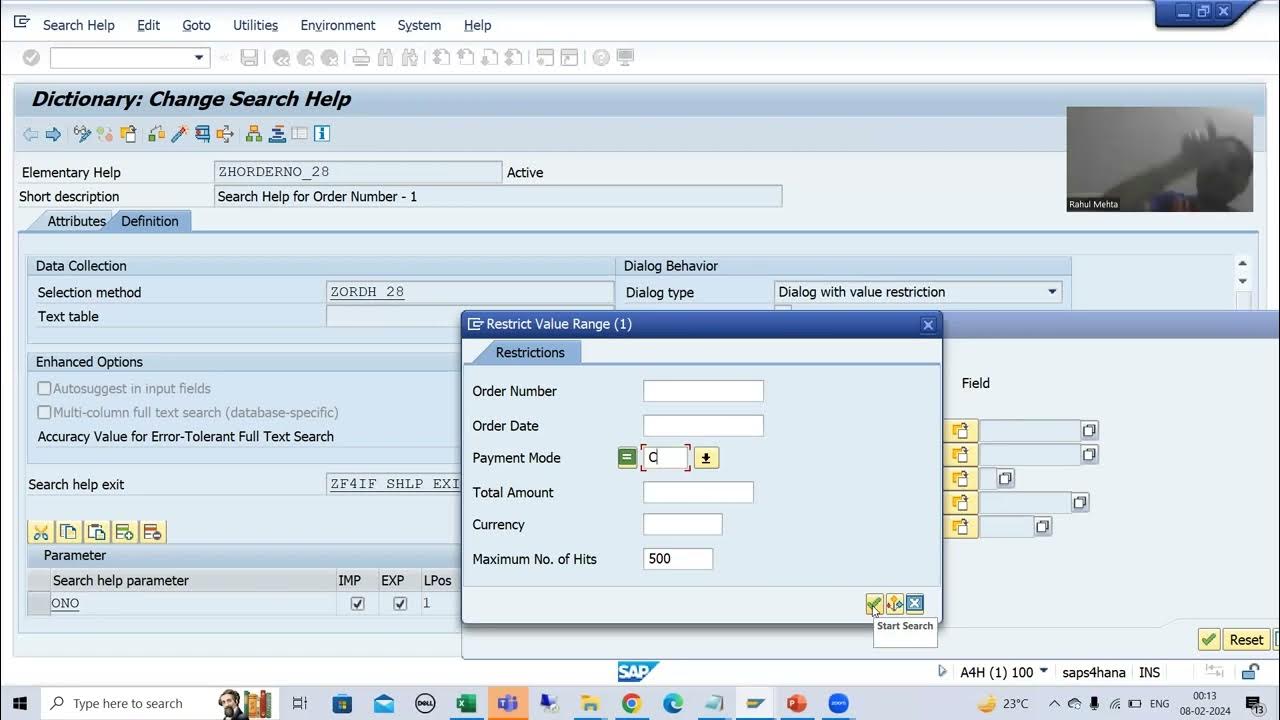 17 - Additional ABAP Concepts - Search Help Exit - CallControl Steps Part1 - YouTube