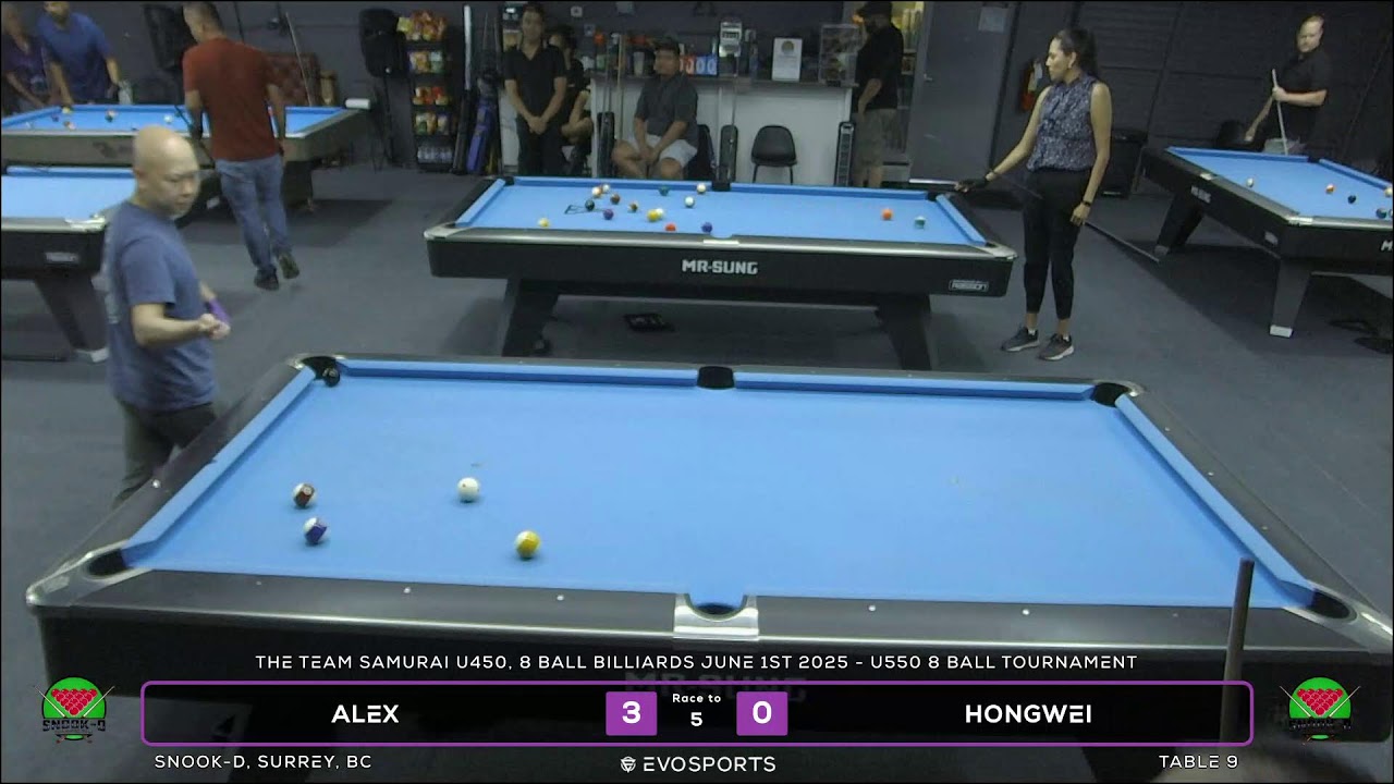 ALEX vs HONGWEI - SNOOK-D - TABLE 9 | EvoSports - YouTube