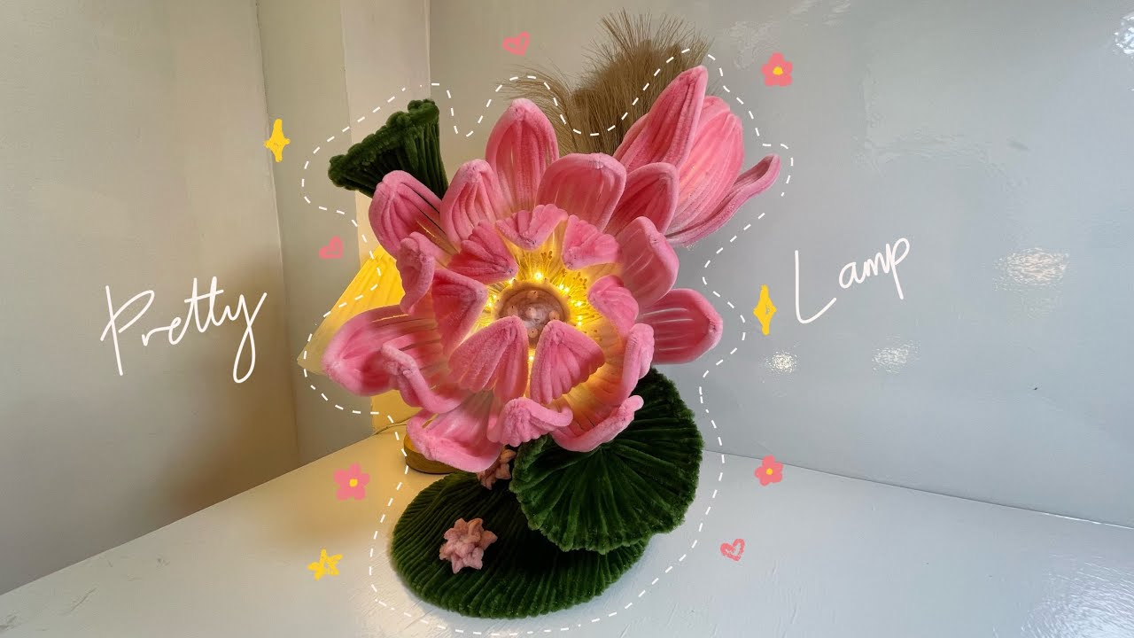 Diy Lotus Lamp Pipe cleaner tutorial. 🪷 - YouTube