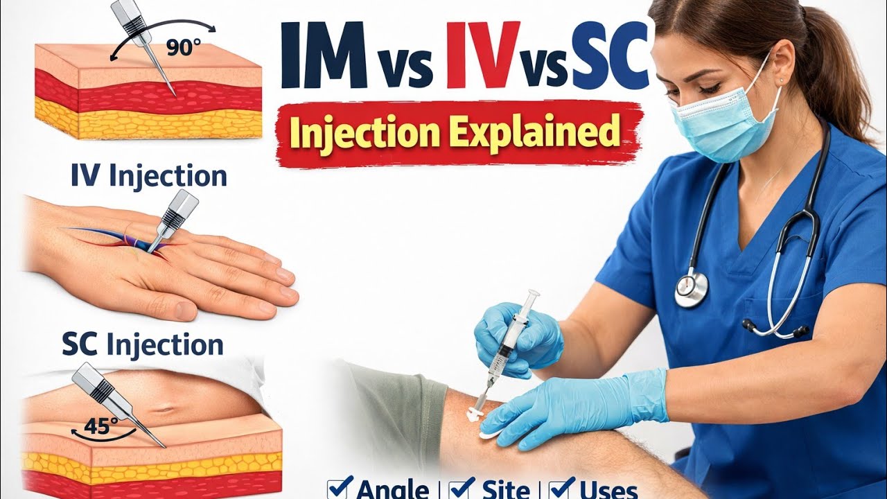 In this video | you will learn the difference between IM | IV and SC ...