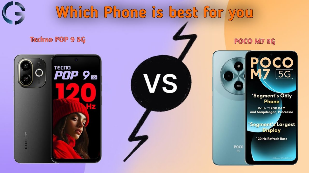 Techno Pop 9 5g vs POCO M7 5G full details Comparison by @OGTechMixture ...