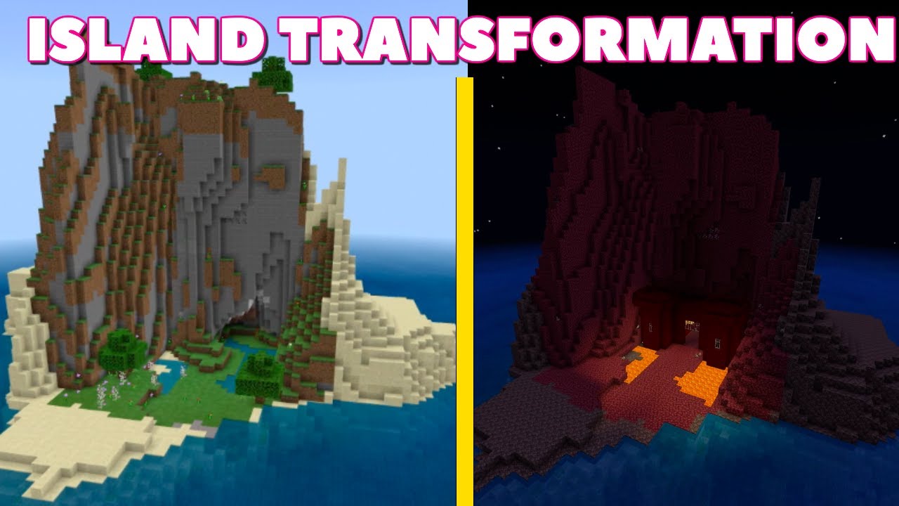 ISLAND TRANSFORMATION - Minecraft Build Challenge - YouTube