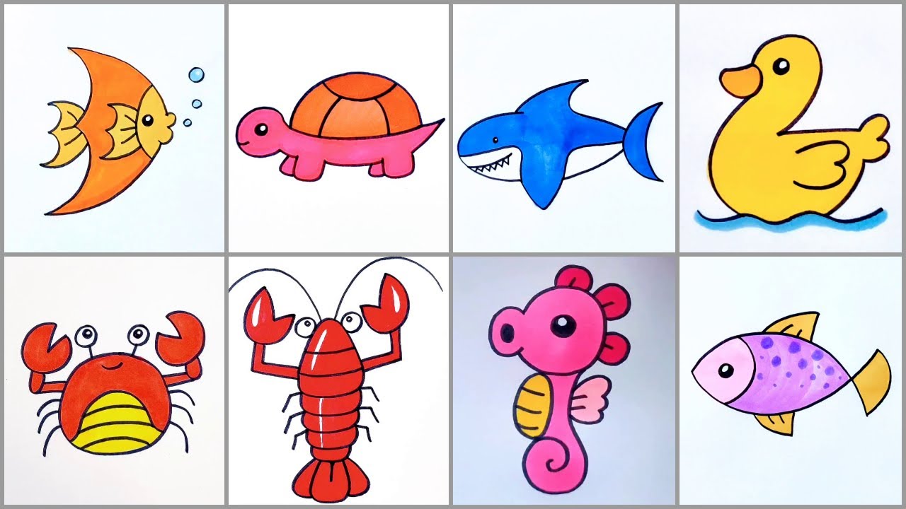 Underwater Drawing Adventure Step by Step Sketching of Marine Creatures ...