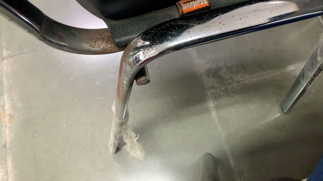 Rusting chair leg - YouTube