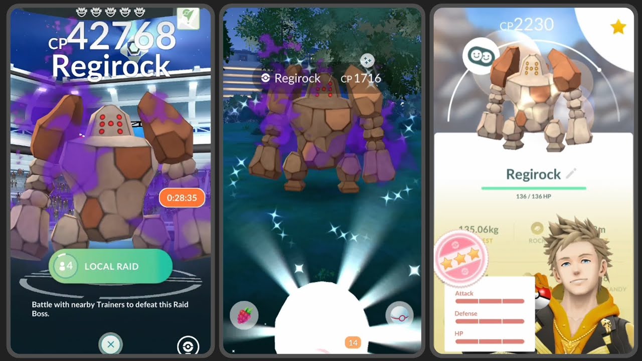 Pokémon GO — Raid: Shadow Regirock - YouTube
