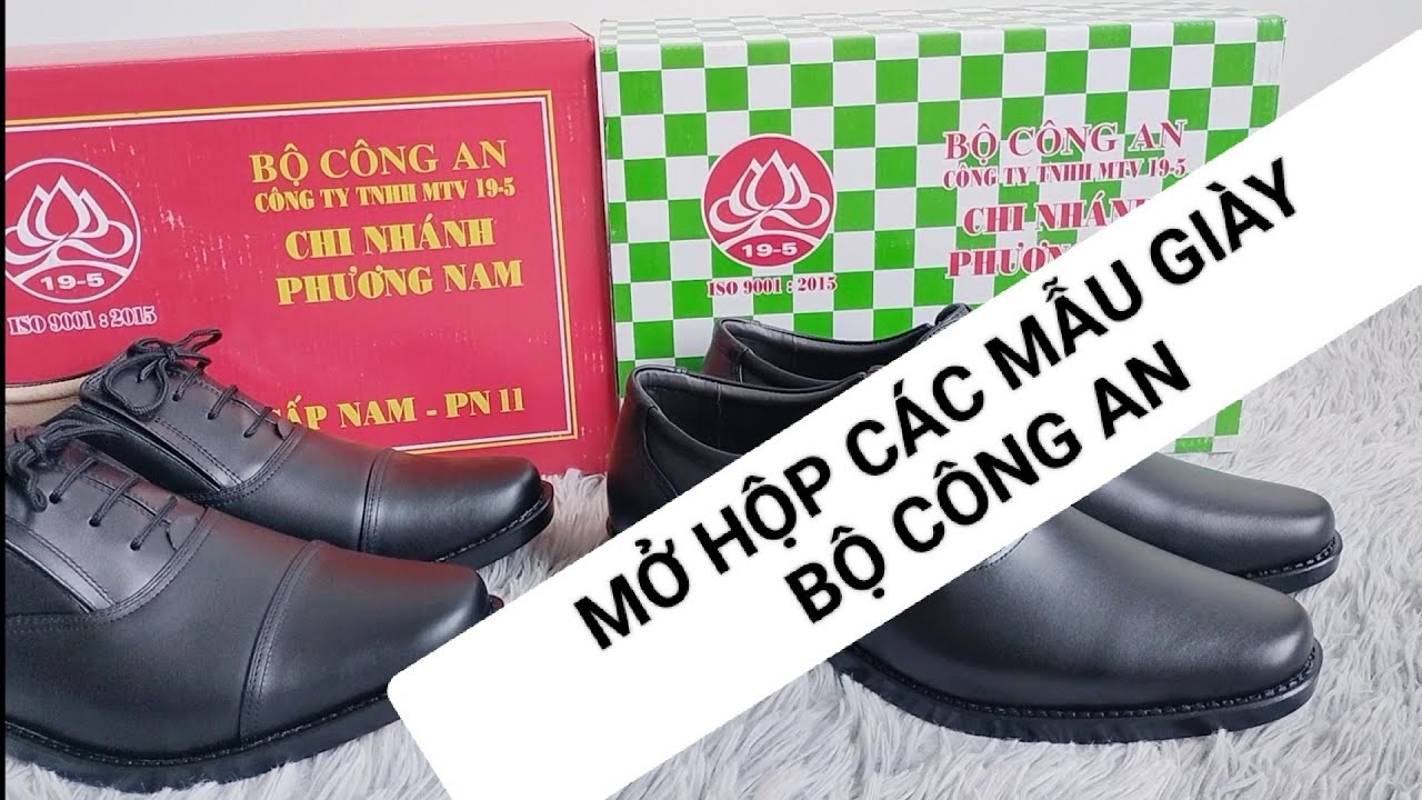 Giày công an Tướng - Giày tá Công an - Giày úy Công an - YouTube