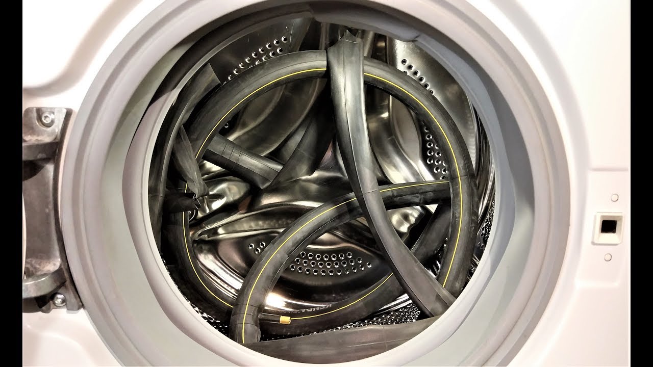 Experiment - Bike tube - in a Washing Machine - YouTube