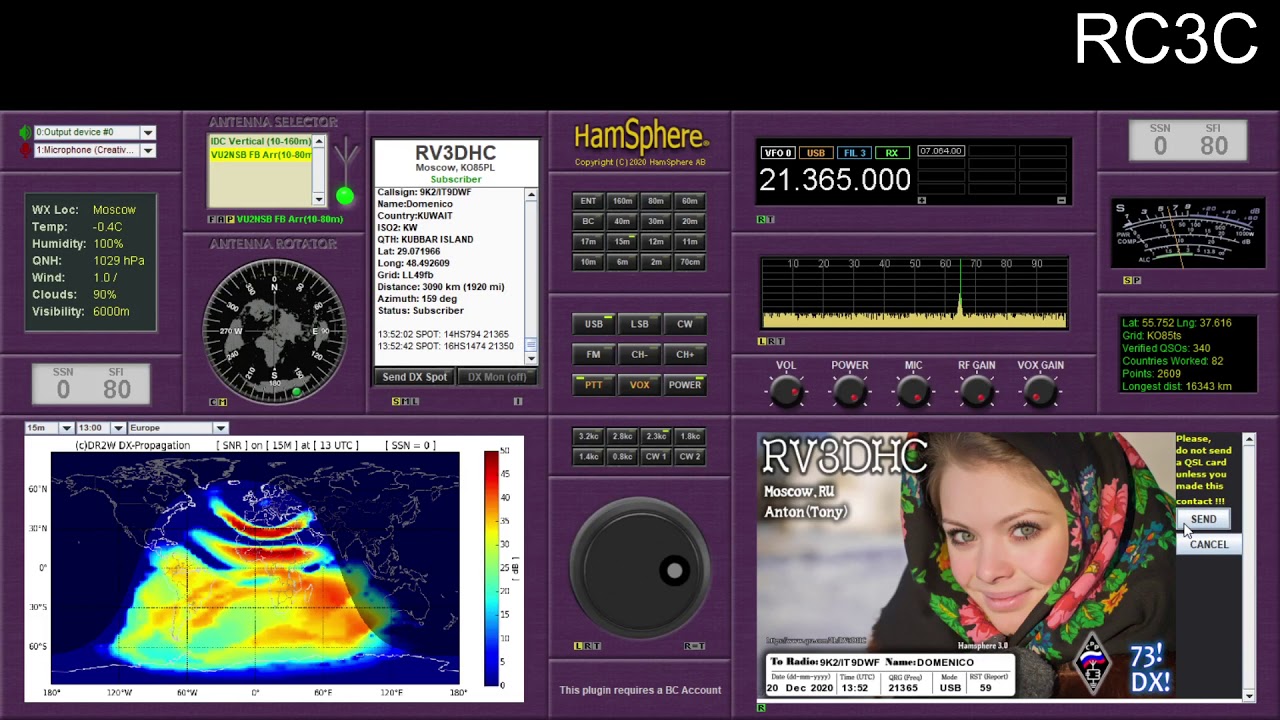 RV3DHC - Hamsphere 4.0 operating - YouTube