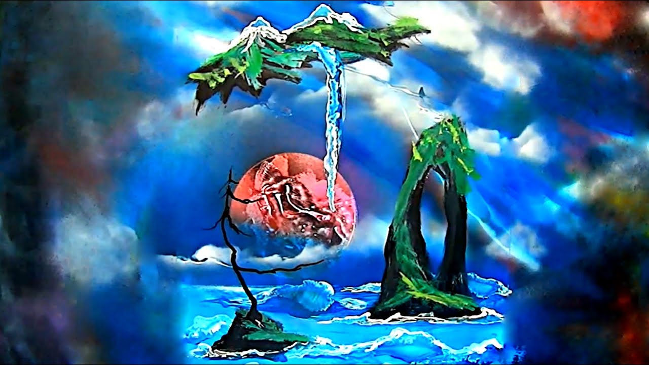 Alien Planet Spray Paint Art - YouTube