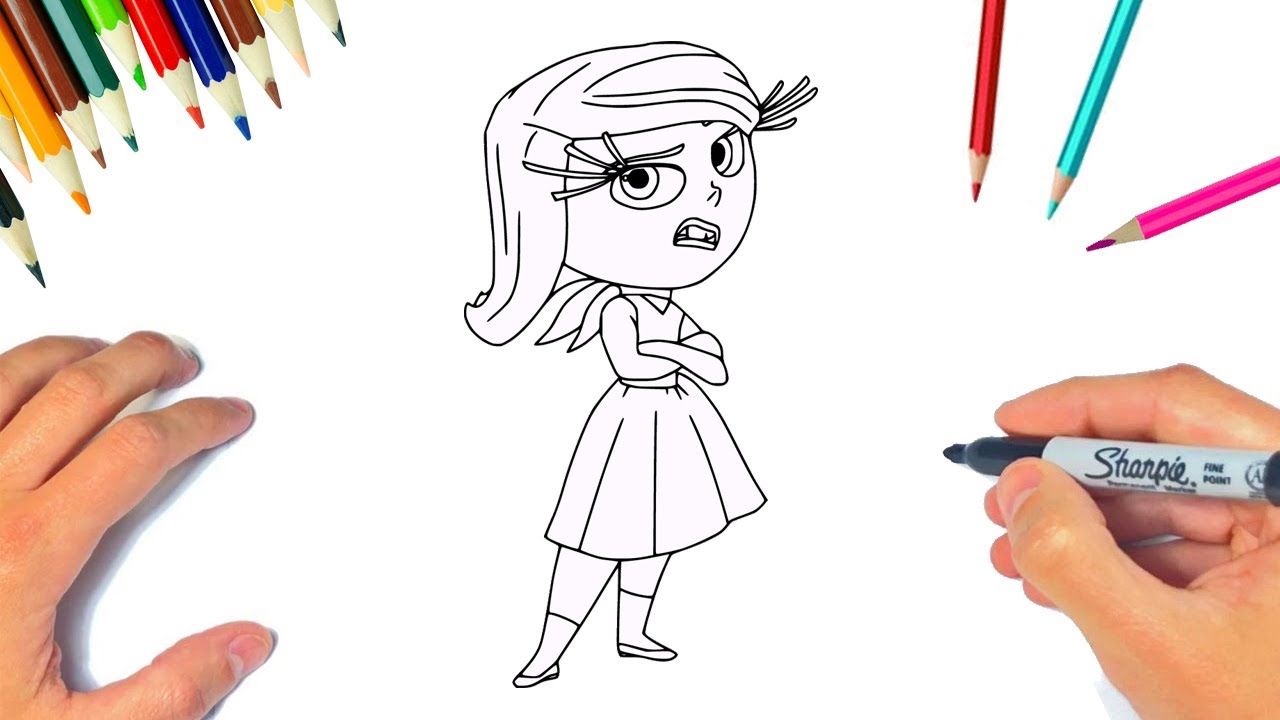 How to DRAW DISGUST Inside Out 2 | EASY Drawing | Step by Step| For ...