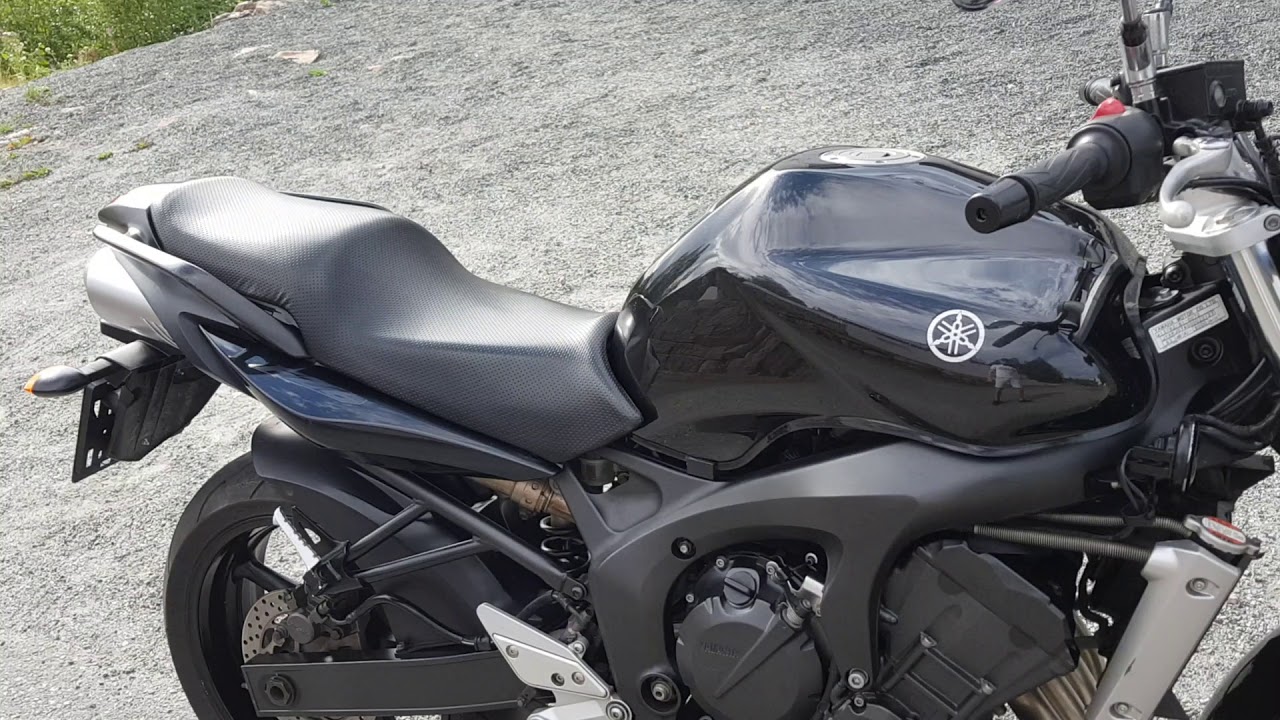 Yamaha FZ6N 2005 cold engine start and walkaround - YouTube
