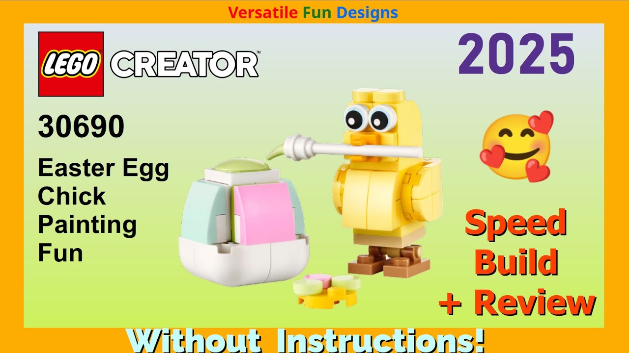 🐣 LEGO Creator Easter Egg Chick Painting Fun 30690 polybag Speed Build ...